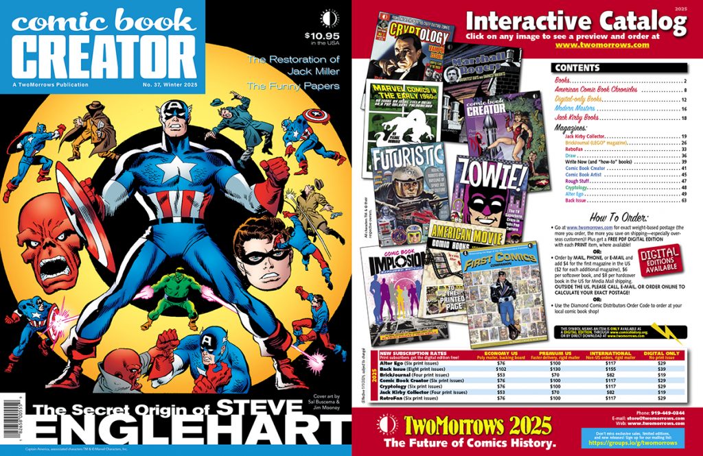 NOW SHIPPING: Comic Book Creator #37 and TwoMorrows’ new 2025 Catalog ...